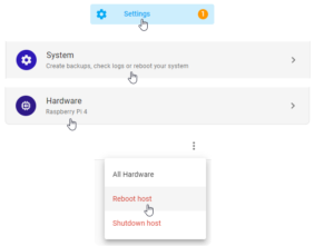 How to reboot Home Assistant Hypervisor (Hassio / HassOS) after the new UI update - CLN.io