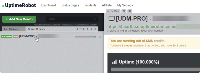 Monitoring a UDM Pro with UptimeRobot (Dream Machine Pro) - CLN.io