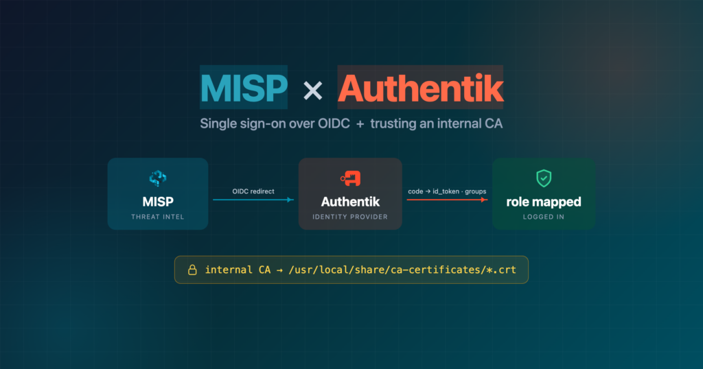 Hooking MISP up to Authentik (OIDC) + trusting an internal CA - CLN.io